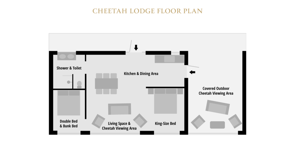 Cheetah Lodge Floor Plan - Safari Lodges at West Midland Safari Park